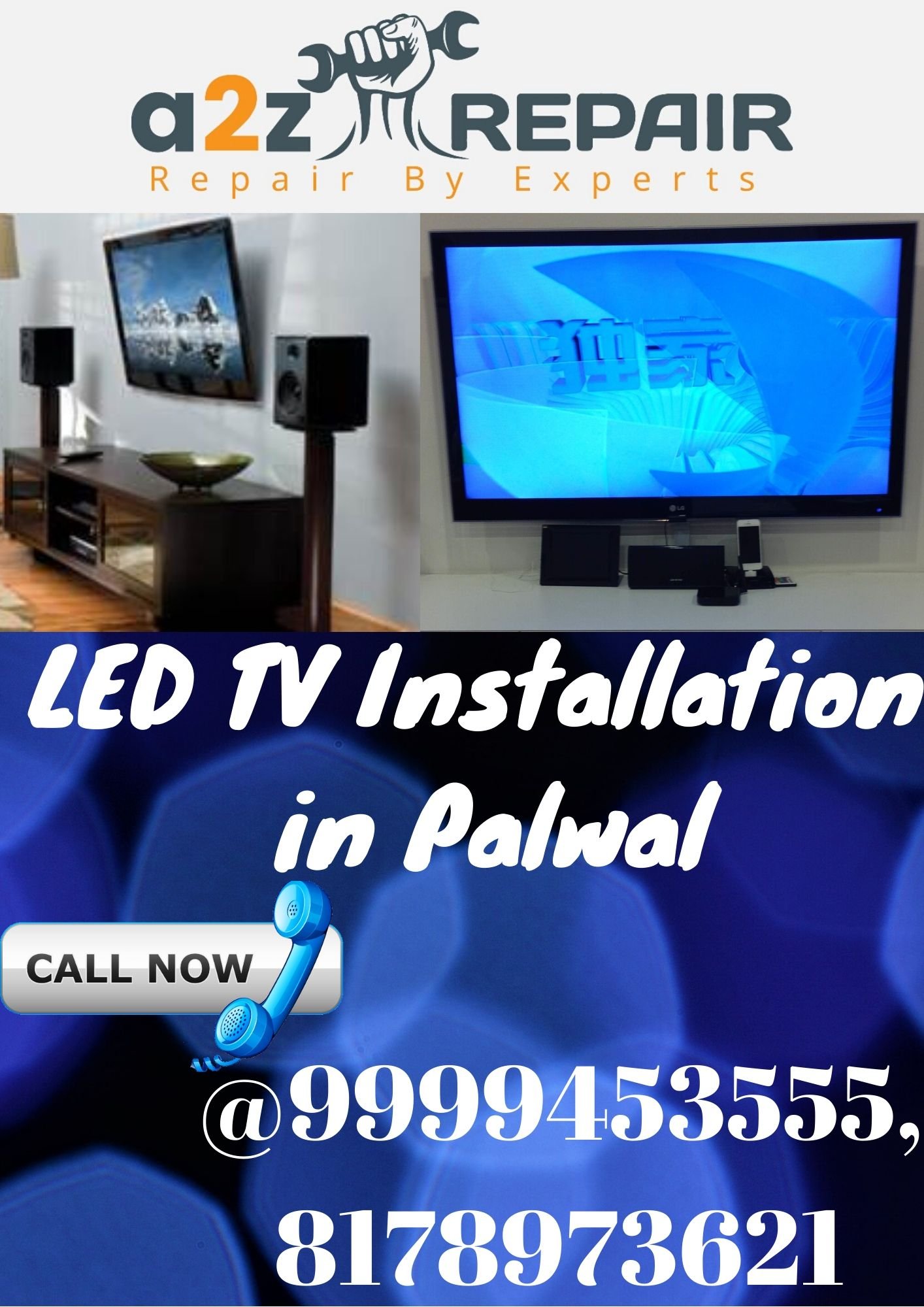 LED TV Installation in Palwal - A2Z Repair Home Appliances